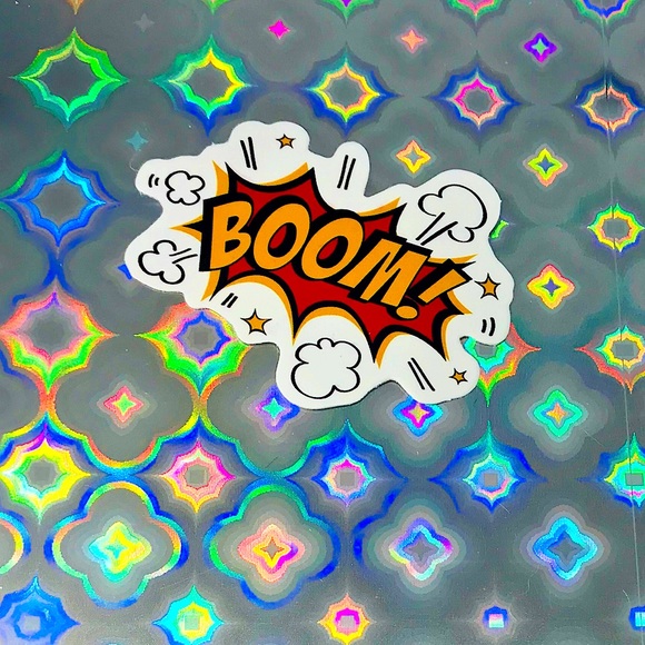 Wall Decor | Boom Action Bubble Comic Book Vibes Contrast Sticker ...